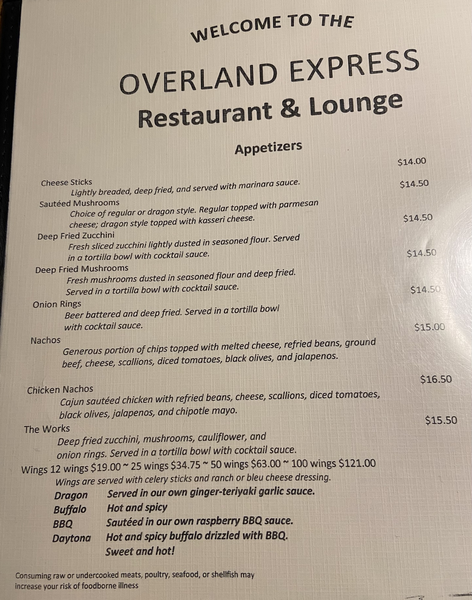 Overland Menu | Shadow and Flame with Magik